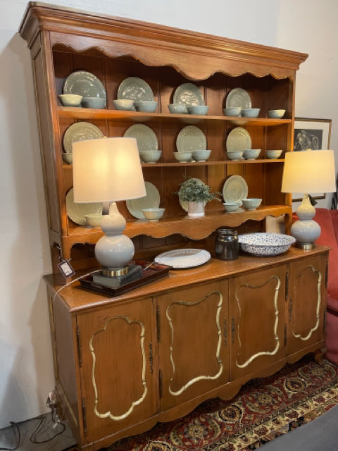 Two piece china cabinet store