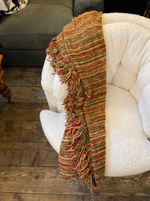 Green, Beige, Red Chenille Throw – McCoys Consign and Design